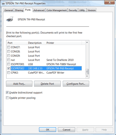 How to connect an Epson wireless POS printer