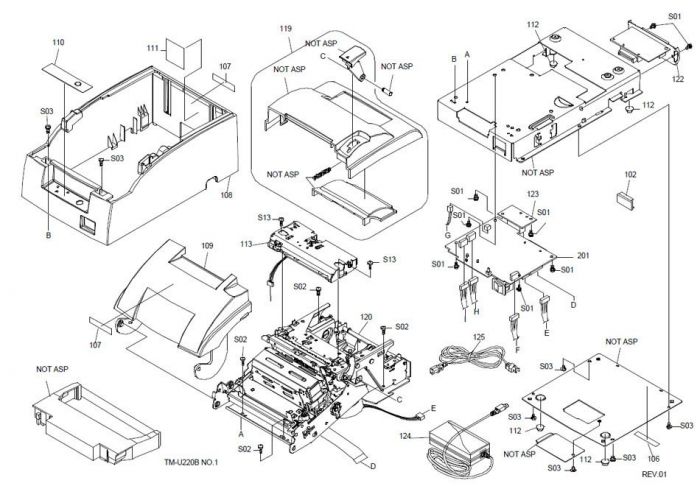 Epson TM-U220B Printer Part (TM220BX)